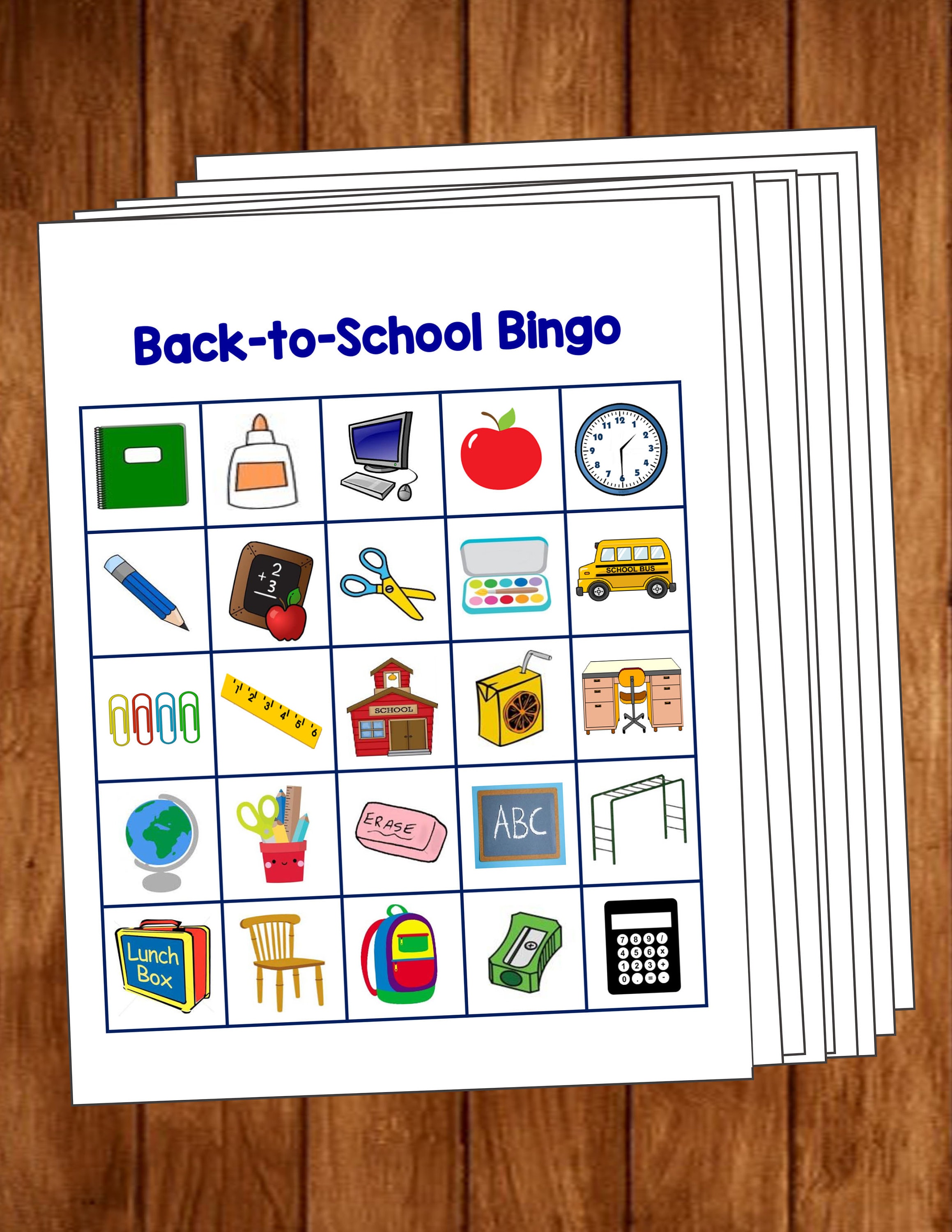 BACK-TO-SCHOOL Bingo Game, With 16 Different Cards, and Instructions on ...