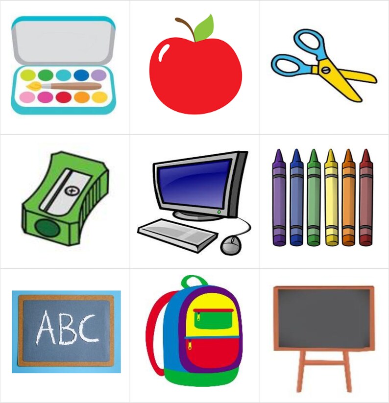 BACK-TO-SCHOOL Bingo Game, With 16 Different Cards, and Instructions on ...