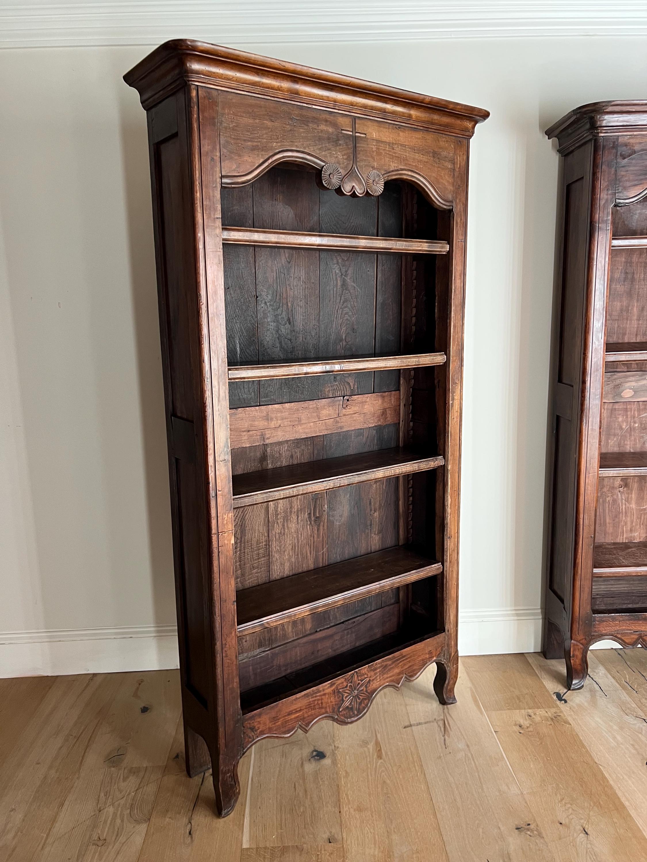 Pair of Antique French Provincial Bookcases - Etsy
