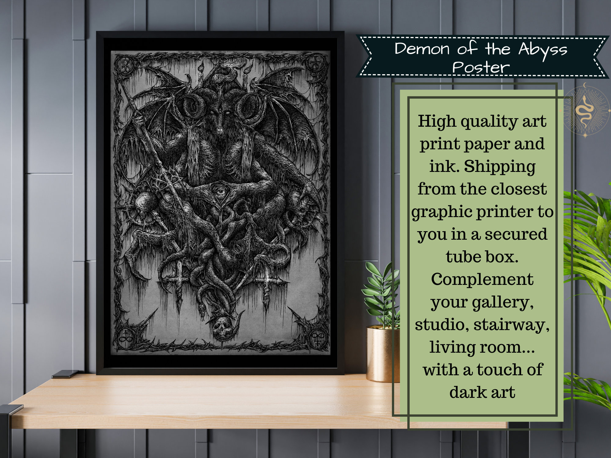 Occult Demon Large Poster Premium Matte 18x24in 45x60cm Dark - Etsy