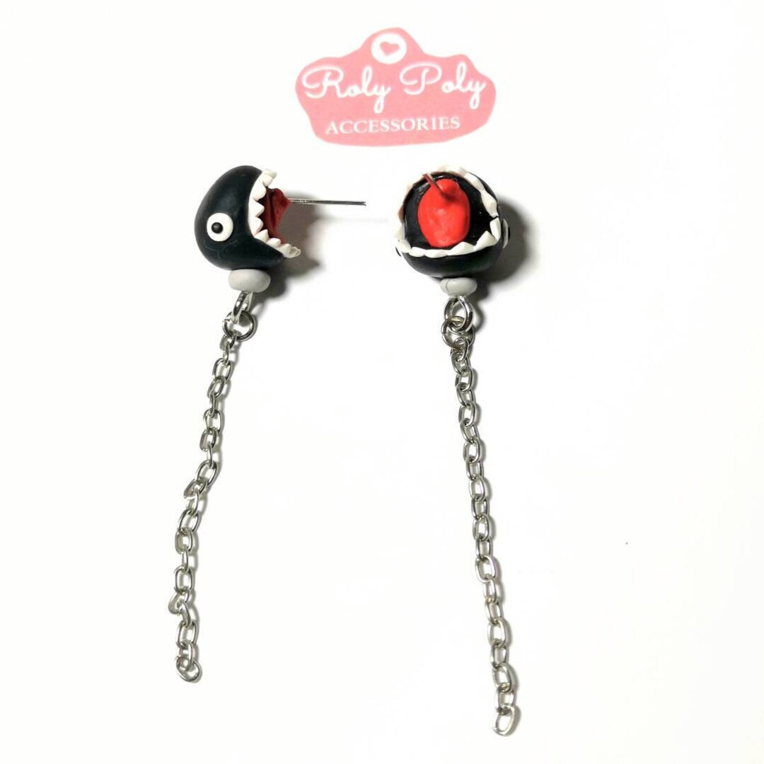 Chain Chomp Bite Ear Earrings Handmade Polymer Halloween Earrings ...