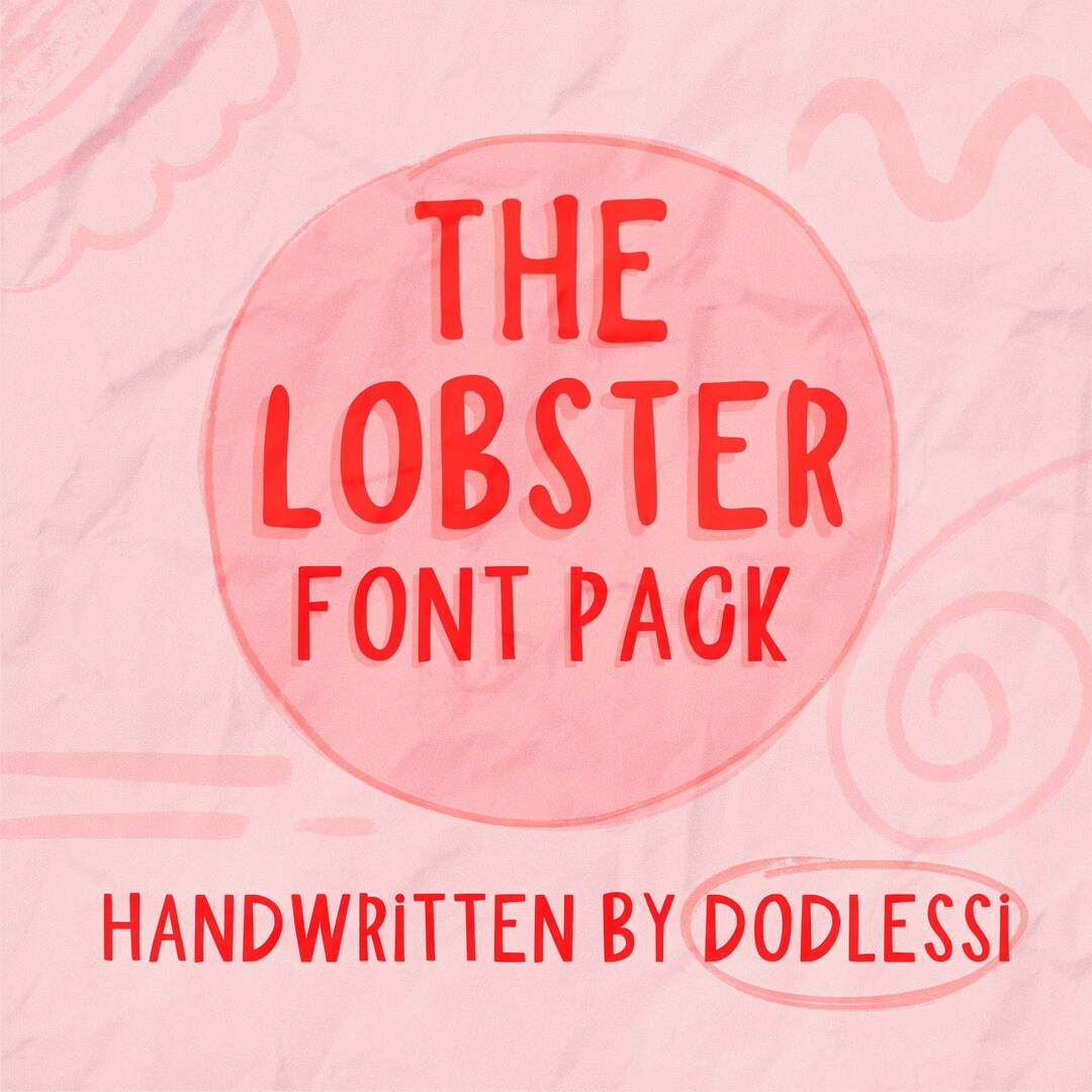 LOBSTER FONT PACK :) - Etsy