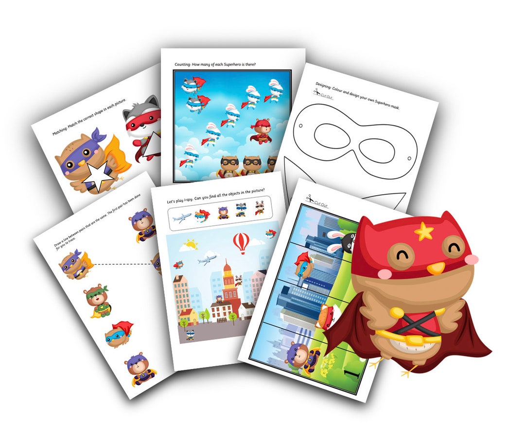 Superhero Edition Busy Book Printable PDF - Etsy
