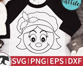 Mrs Claus Face Clipart Svg - Etsy