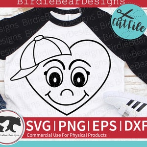 Valentines Day Coloring Svg, Heart Face Svg, Heart Outline Svg ...