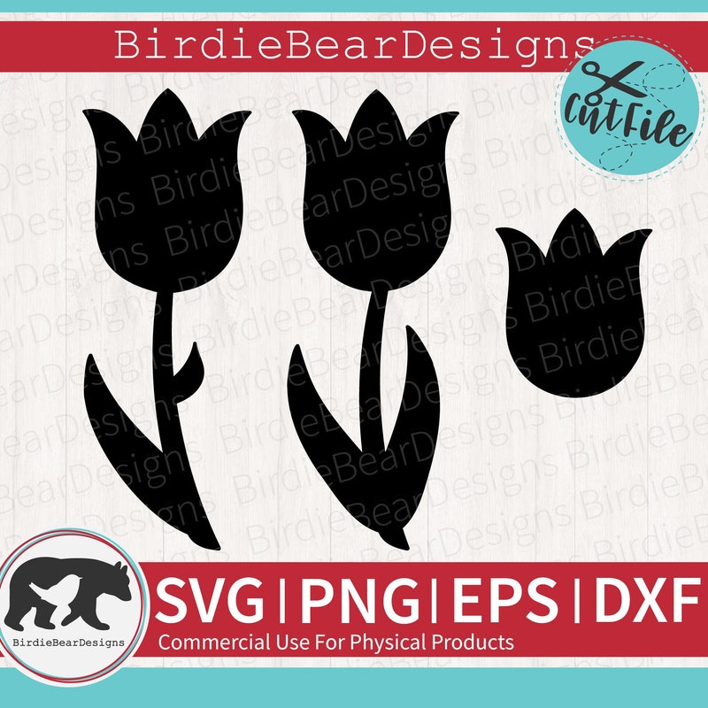Tulip Simple Clipart - Etsy