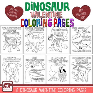 Valentines Coloring Pages - Dinosaur Coloring Pages - Valentine ...