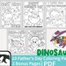 Fathers Day Coloring Pages - Dinosaur Coloring Page - Dad Coloring Page ...