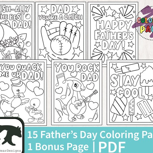 Fathers Day Coloring Pages Fathers Day Coloring Book - Etsy