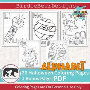 Halloween Coloring Pages, Alphabet Coloring Pages, Halloween Coloring ...