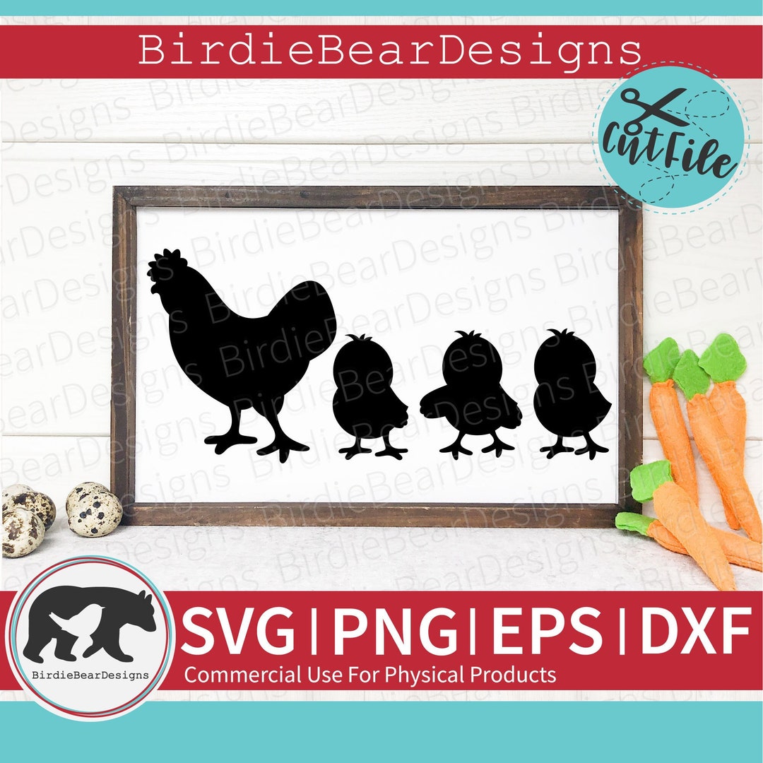 Chick SVG Chick Silhouette SVG Chicken Svg Files Hen Svg Chick Bundle ...