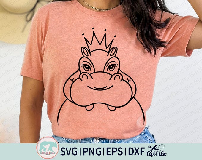 Hippo Svg, Cut Files for Cricut, Hippo Dxf for Laser Cut, Sublimation ...