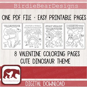 Valentines Coloring Pages - Dinosaur Coloring Pages - Valentine ...