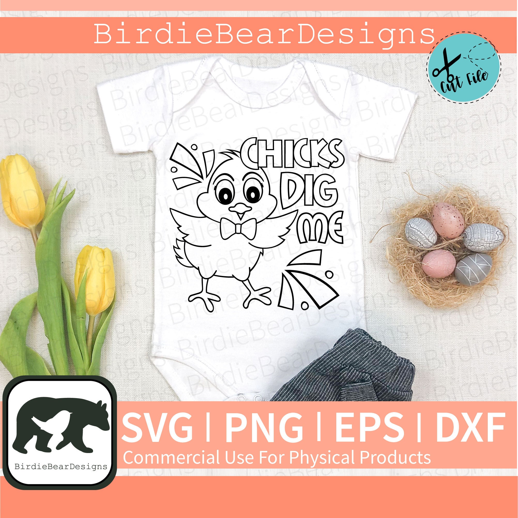 Chicks Dig Me SVG Easter Coloring Svg Chick Svg Coloring | Etsy