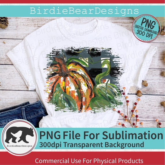 Painted Pumpkin Png Fall Sublimation Background Fall Painted - Etsy