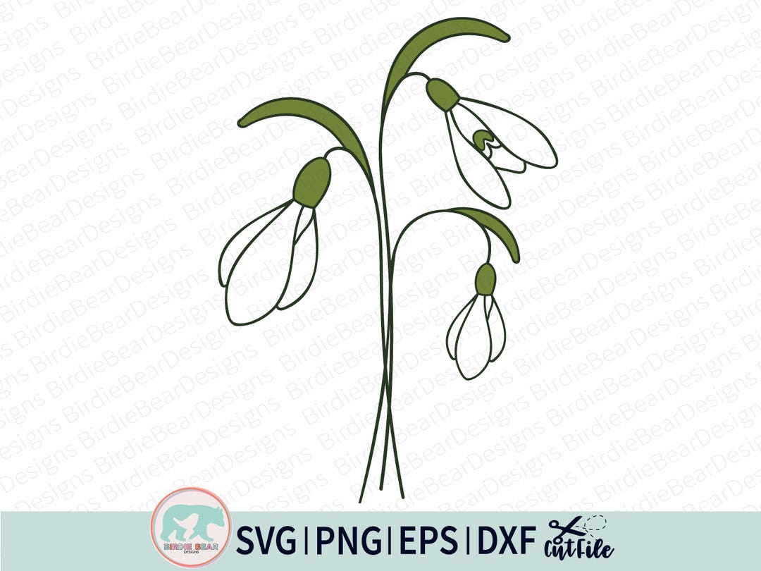 Snowdrop Svg, Snowdrop Flower, Layered Flower Svg, Snowdrop Clipart ...