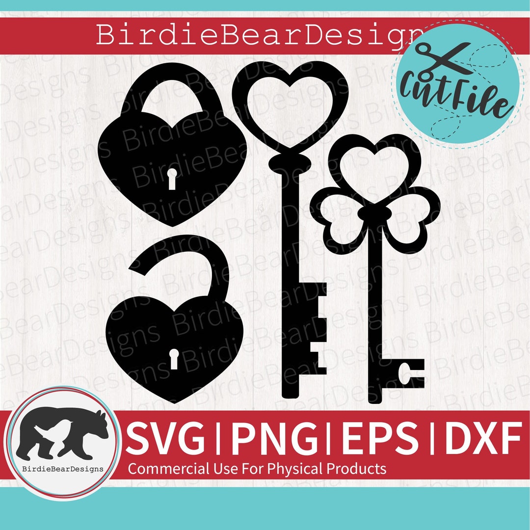Heart Key SVG Heart Lock and Key Svg Lock and Key Svg - Etsy