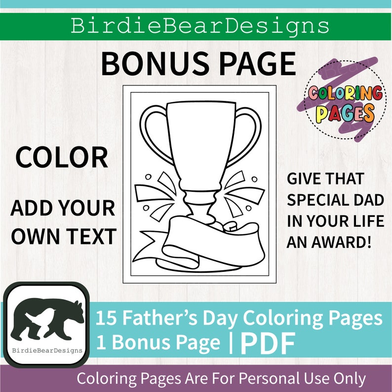 Fathers Day Coloring Pages Fathers Day Coloring Book - Etsy