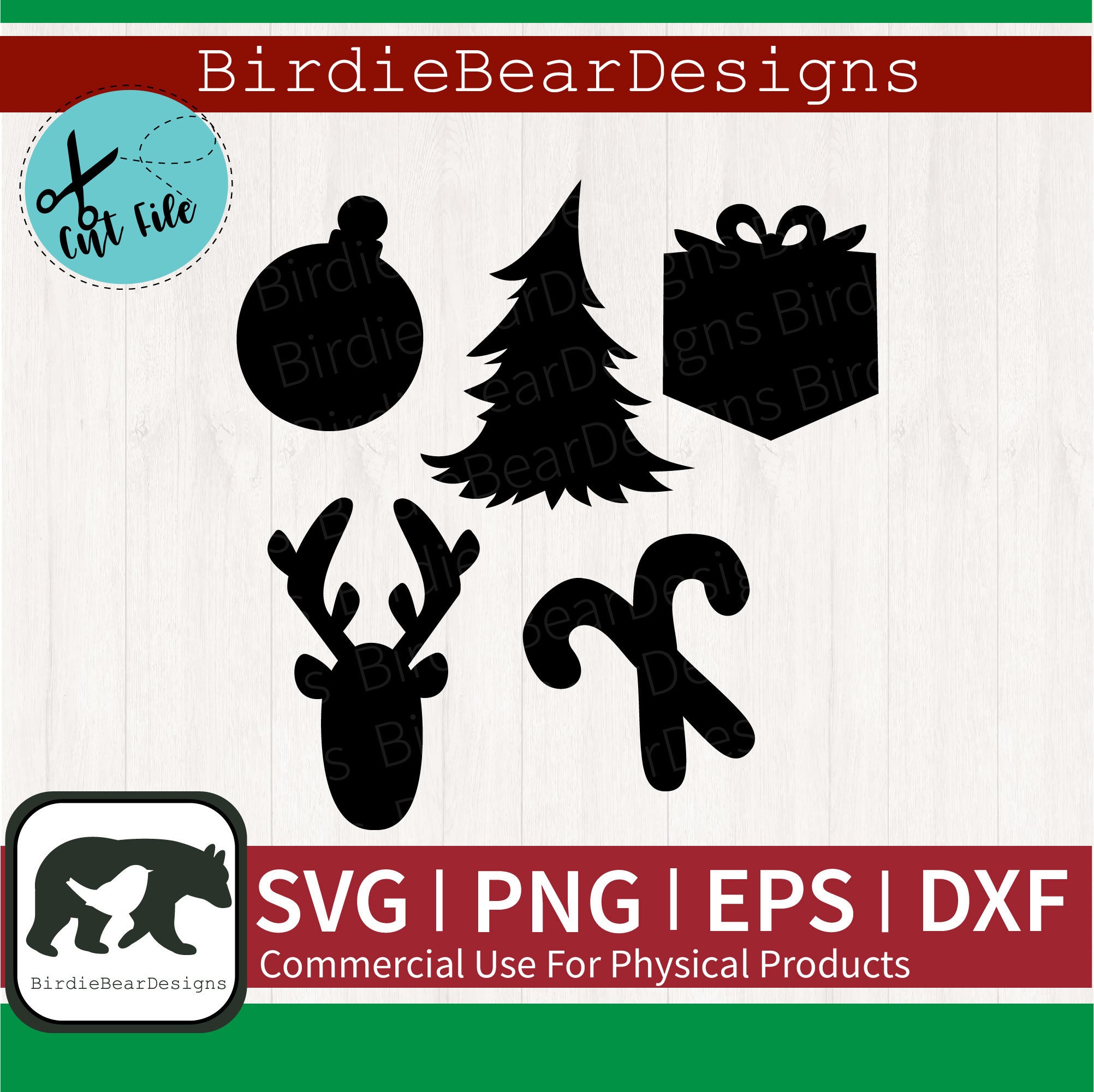 Christmas Elements SVG Christmas Silhouette Svg Christmas - Etsy