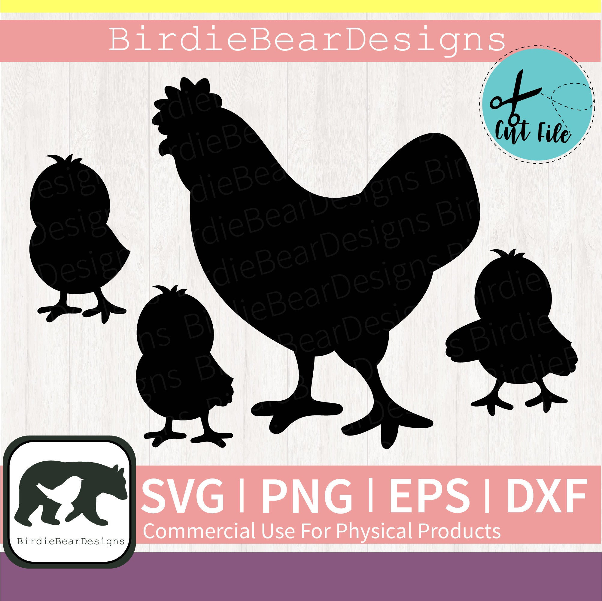 Chick SVG Chick Silhouette SVG Chicken Svg Files Hen Svg | Etsy