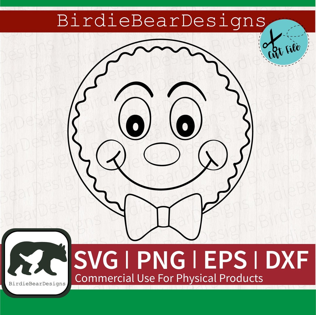 Gingerbread Face SVG - Gingerbread Svg - Gingerbread Man Svg ...