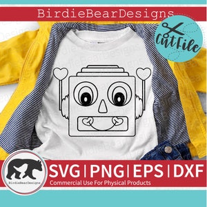 Robot SVG Valentine Coloring Svg Robot Coloring SVG Robot Valentines ...