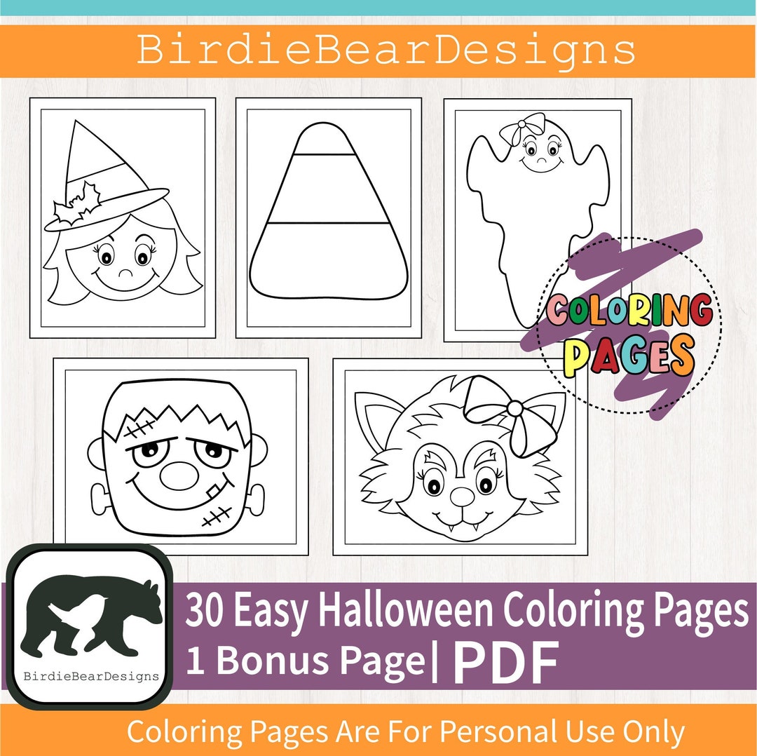 Halloween Coloring Pages - Simple Halloween Coloring Pages - Halloween ...