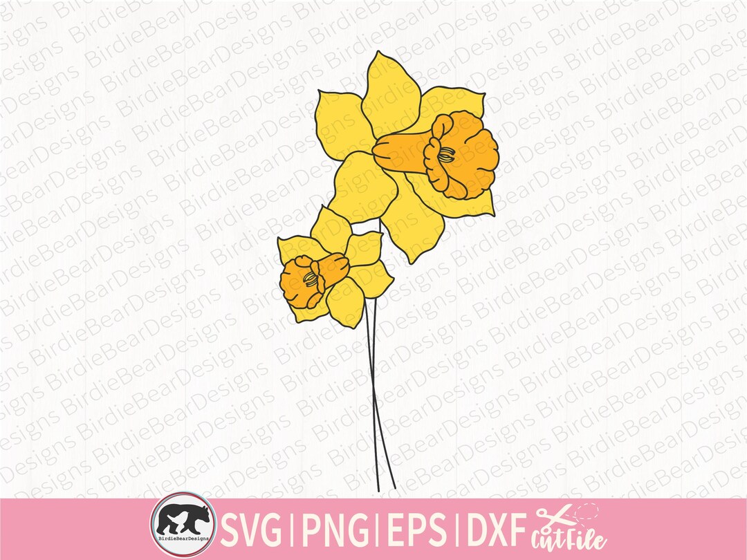 Birth Flower Svg, Daffodil Svg, Layered Flower Svg, Birth Month Flower ...