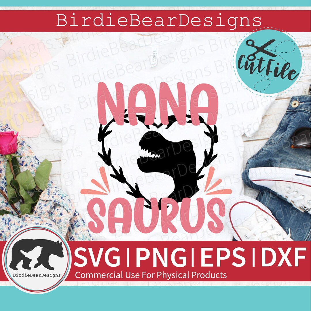 Nanasaurus Svg, Nana Svg, Dinosaur Svg, Trex Svg, Dinosaur Family Svg ...