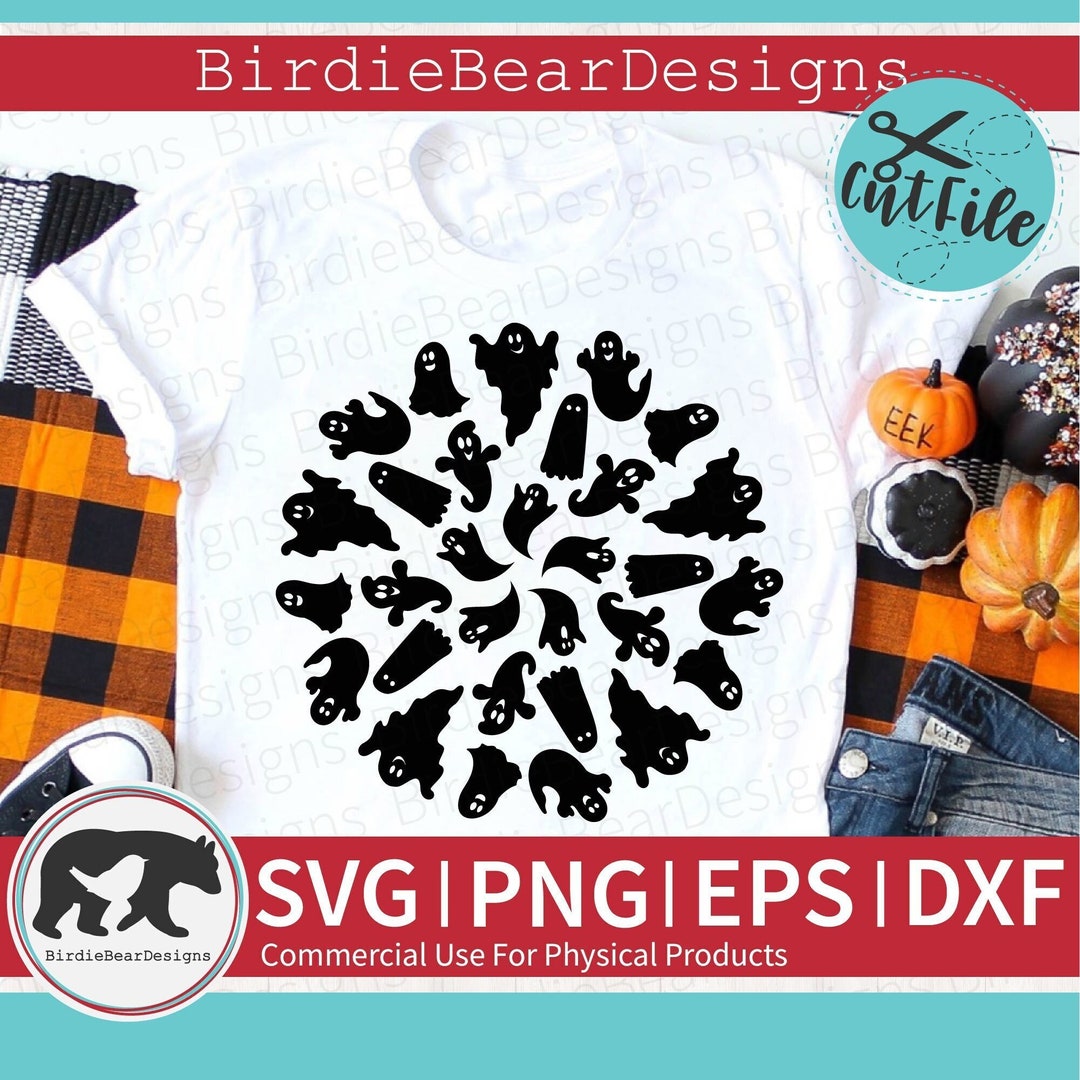 Ghosts SVG, Ghost Mandala Svg, Png, Halloween Mandala, Halloween Ghost ...