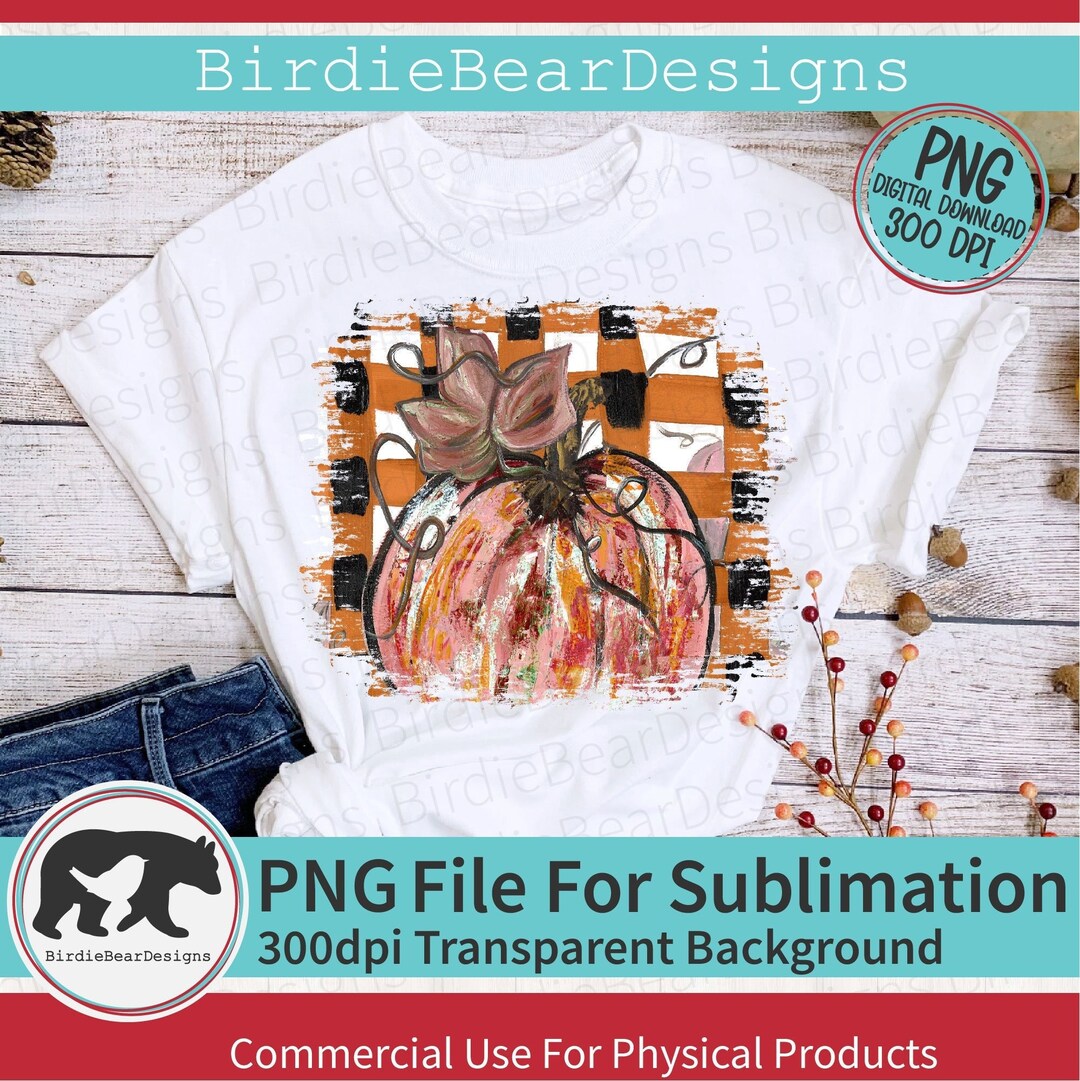 Painted Pumpkin Png Fall Sublimation Background Hand Painted - Etsy