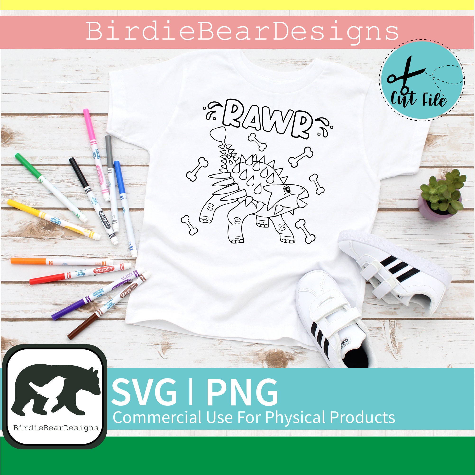 Dinosaur Coloring SVG Coloring SVG Coloring Shirt Svg - Etsy