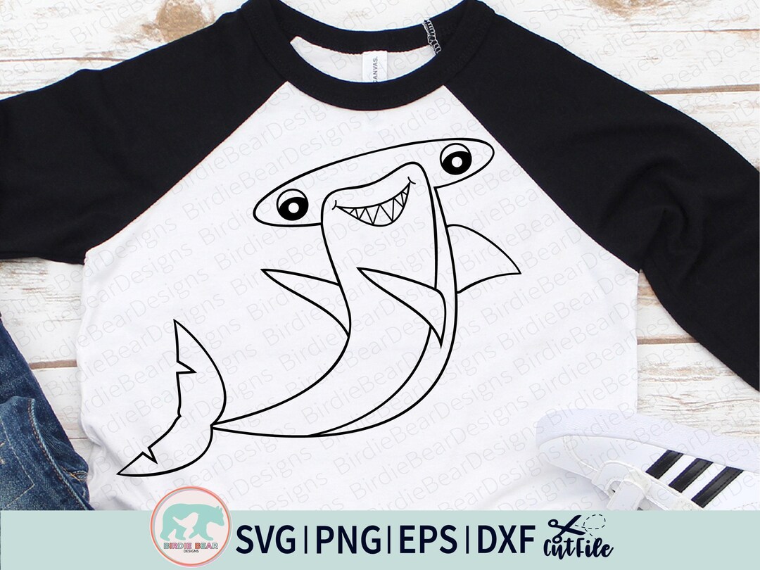 Shark Svg, Shark Clipart, Hammerhead Shark Svg, Shark Coloring Svg ...