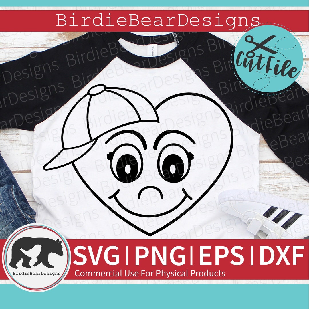 Valentines Day Coloring Svg, Heart Face Svg, Heart Outline Svg ...