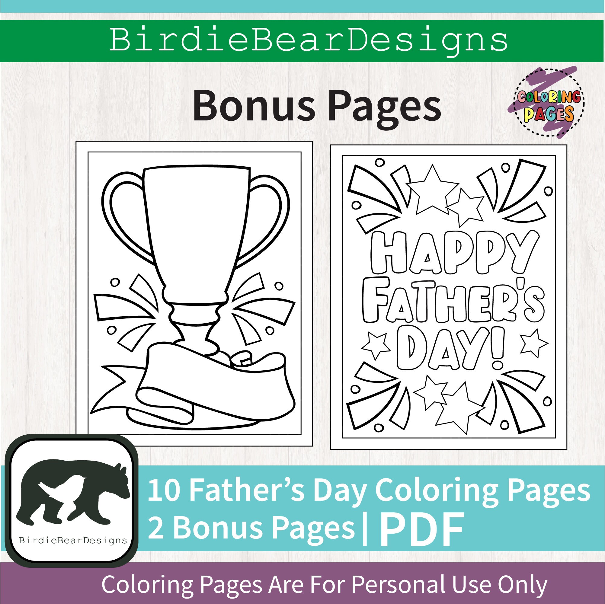 Fathers Day Coloring Pages Dinosaur Coloring Page Dad - Etsy Canada