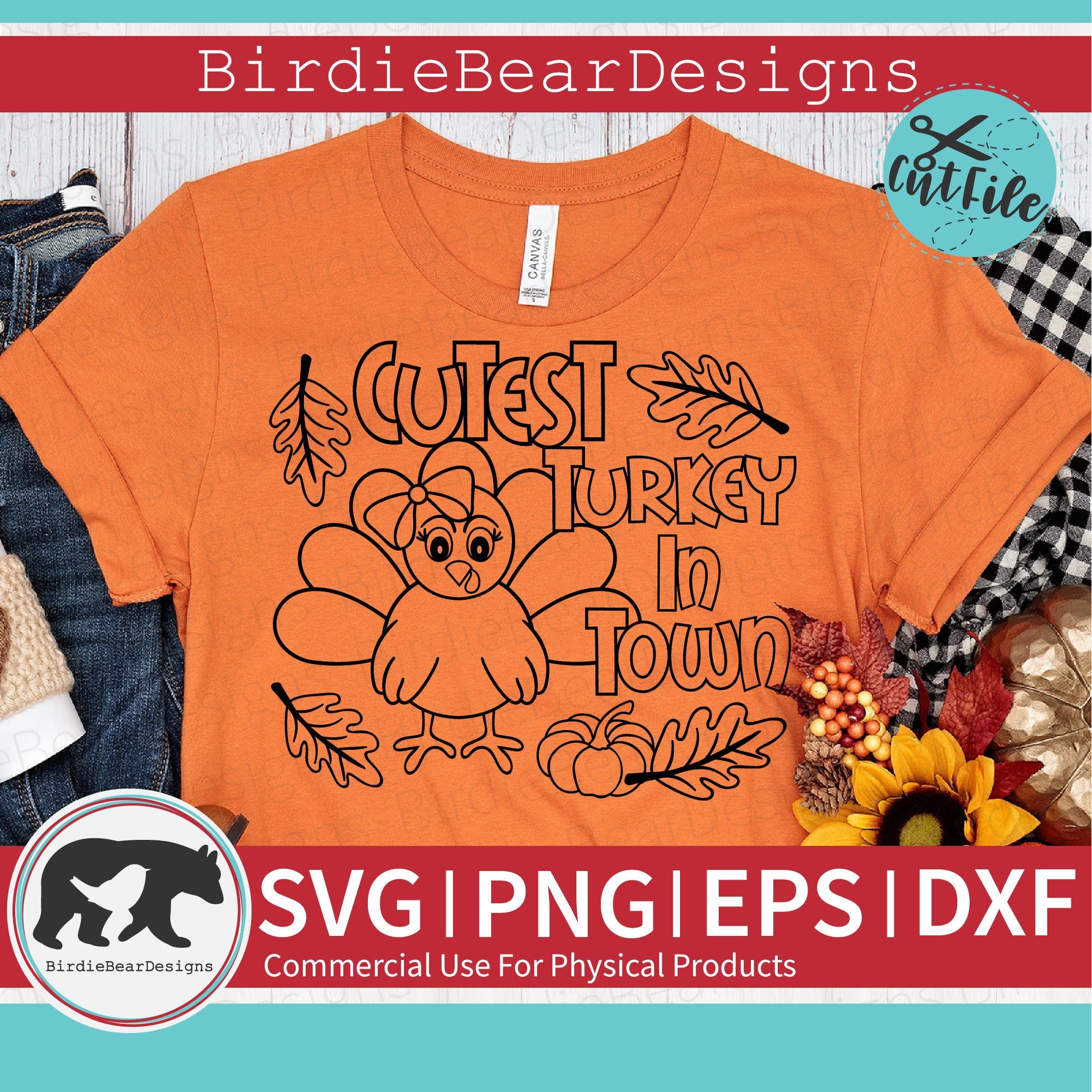 Cutest Turkey in Town Svg Fall Coloring Shirt Svg Cute - Etsy