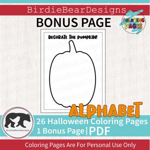 Halloween Coloring Pages, Alphabet Coloring Pages, Halloween Coloring ...