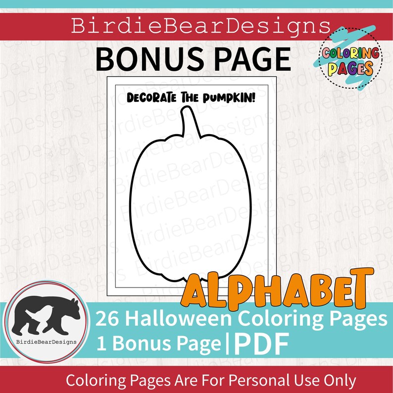 Halloween Coloring Pages Alphabet Coloring Pages Halloween - Etsy
