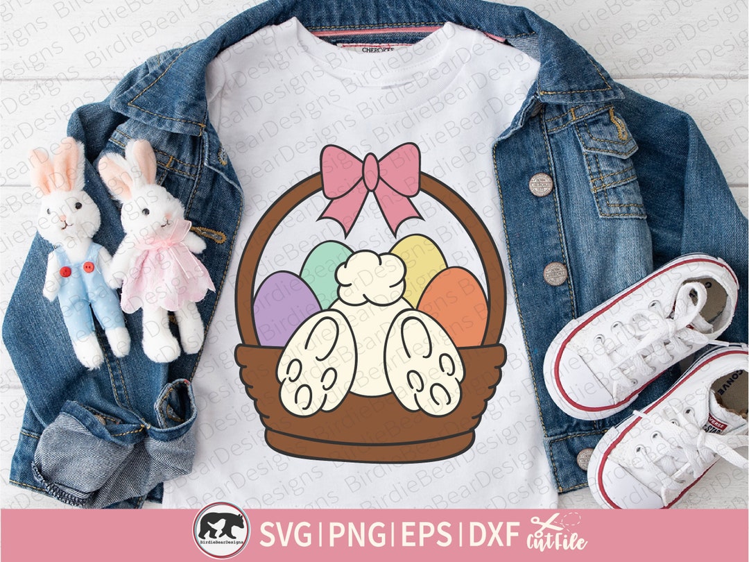 Easter Basket Svg, Easter Egg Basket Svg, Bunny Tail, Basket Svg ...