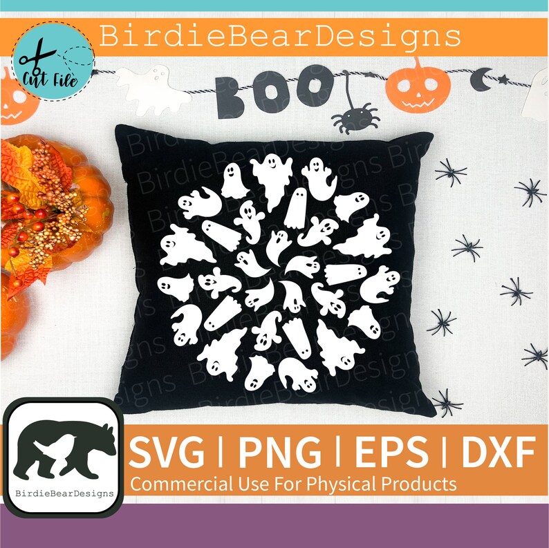 Ghosts SVG Ghost Mandala Svg Png Halloween Mandala - Etsy