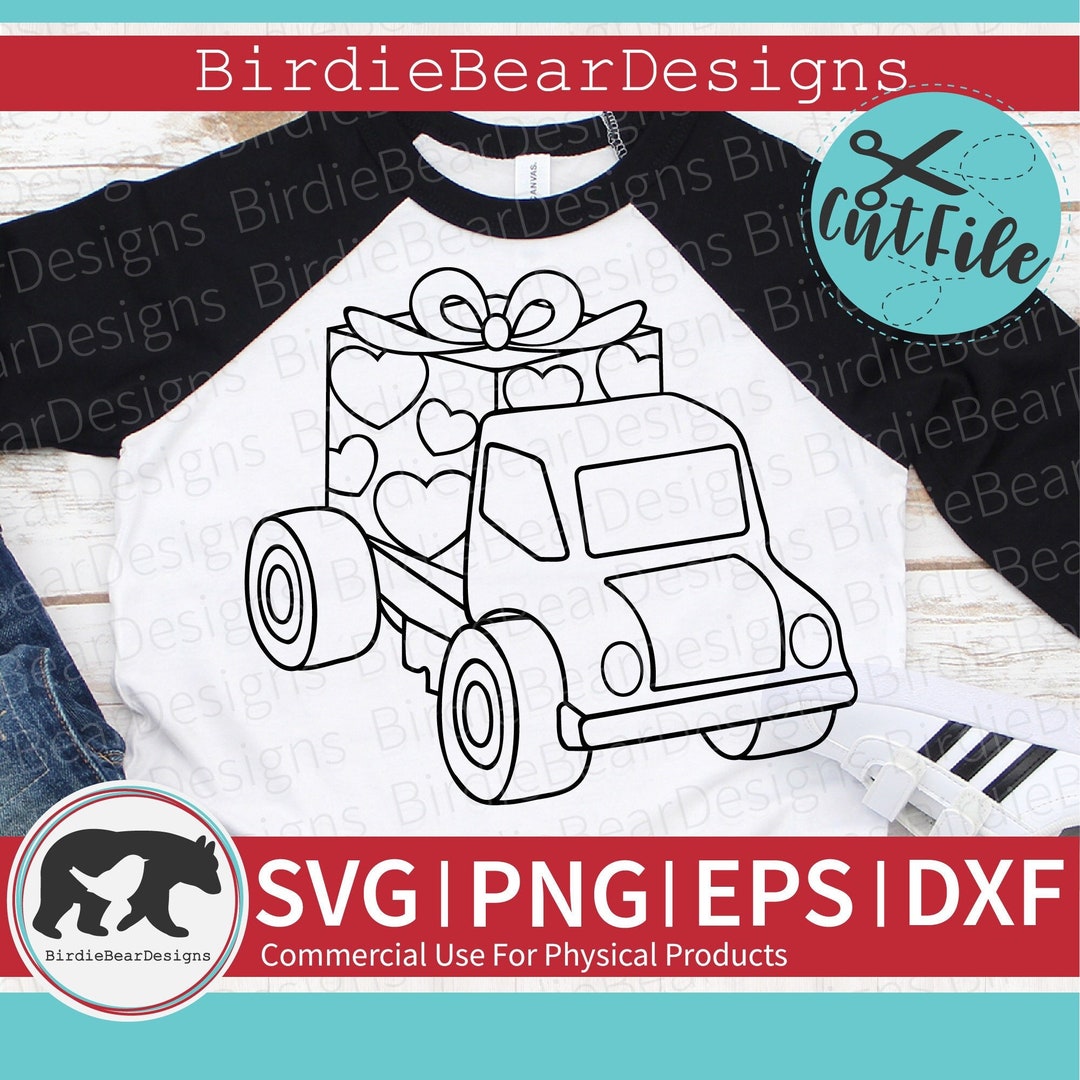 Valentines Truck SVG, Valentine Coloring SVG, Truck Coloring Svg ...