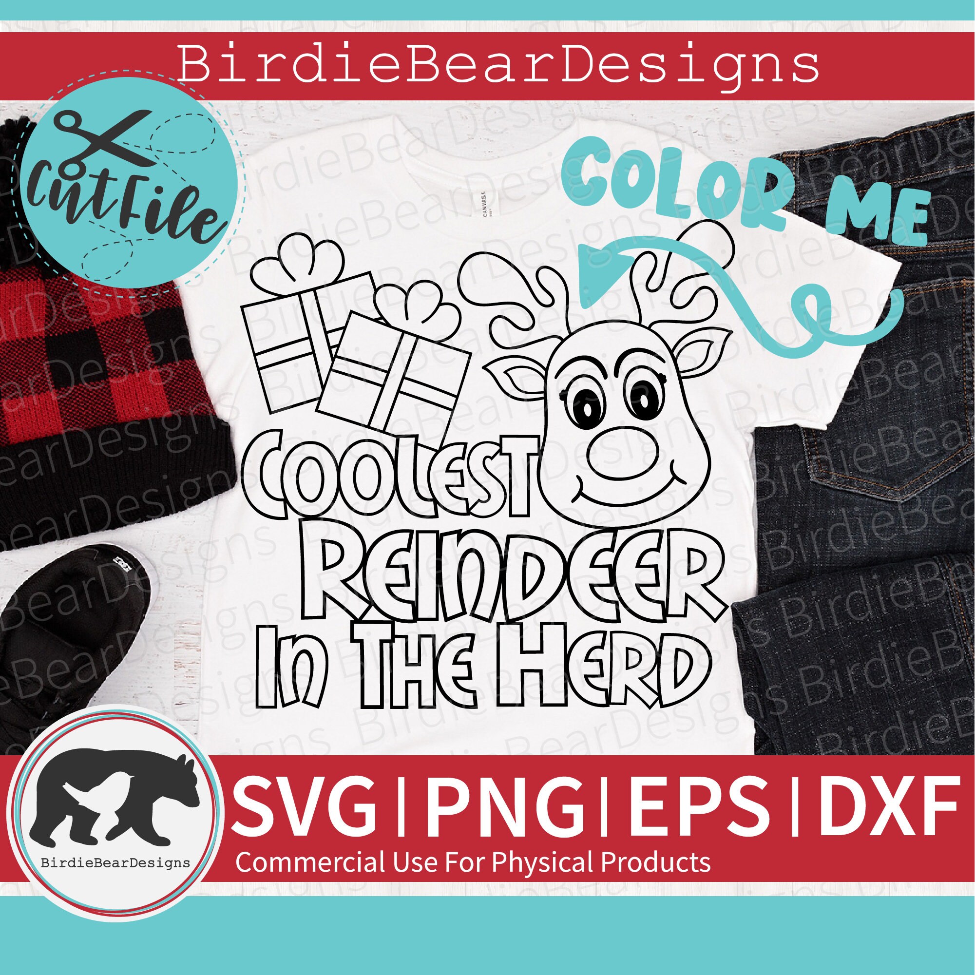 Christmas Coloring Svg Boy Reindeer Svg Reindeer Face Svg - Etsy