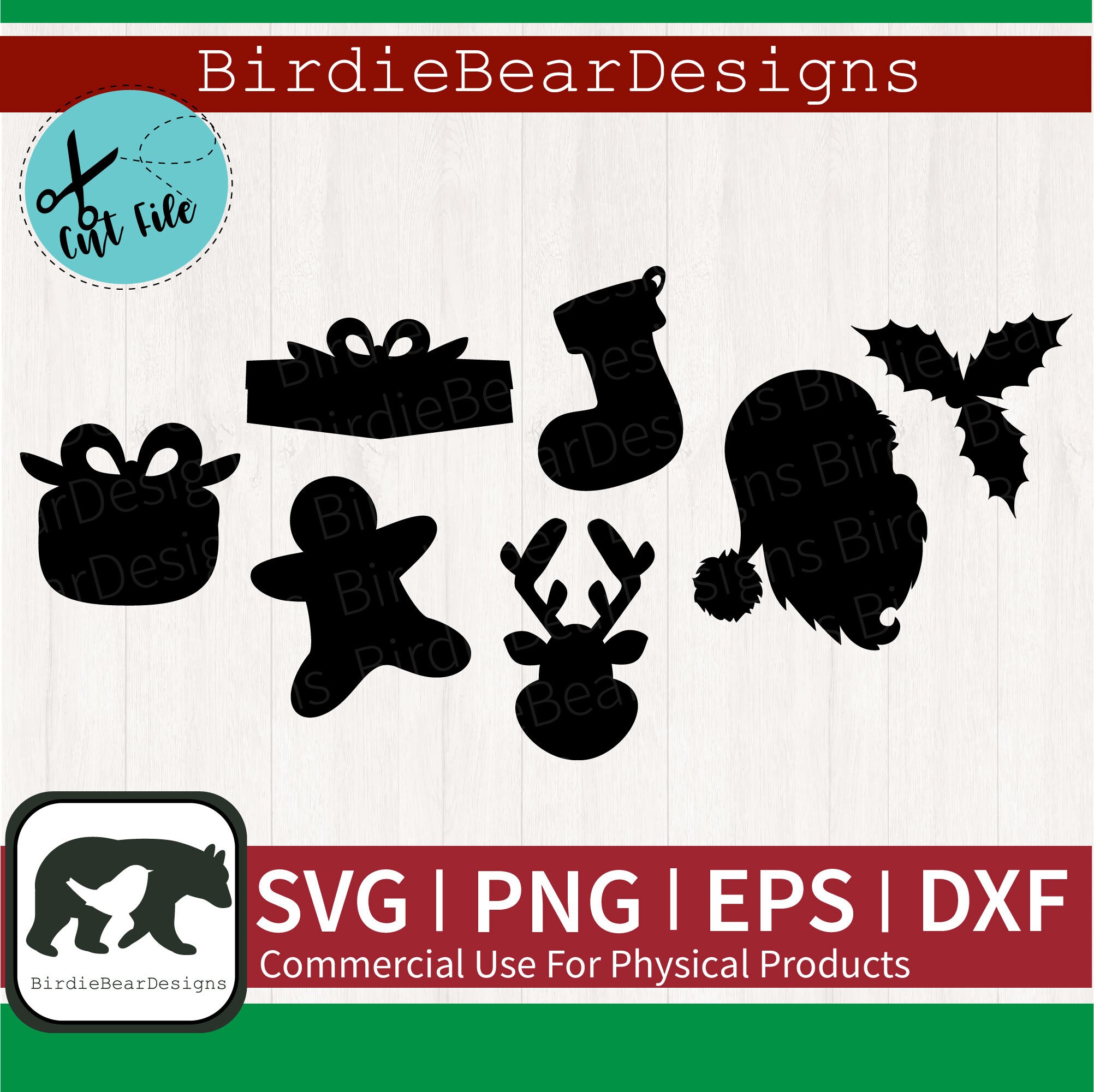 Christmas Elements SVG Christmas Silhouette Svg Christmas - Etsy