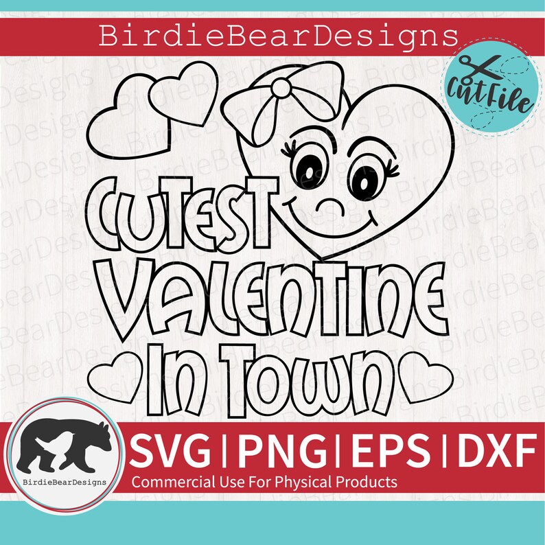 Valentines Day Coloring Svg Heart Face Svg Valentines Day - Etsy