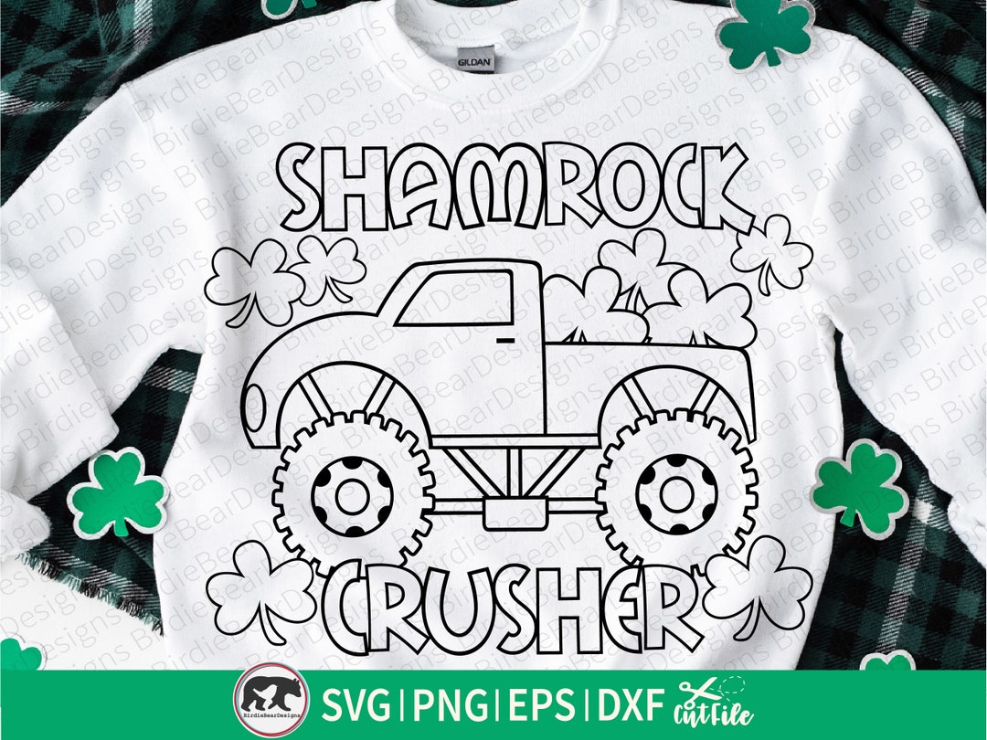 St Patricks Day Coloring Svg, Monster Truck Svg, St Patricks Day ...