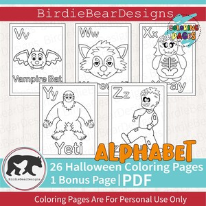 Halloween Coloring Pages, Alphabet Coloring Pages, Halloween Coloring ...