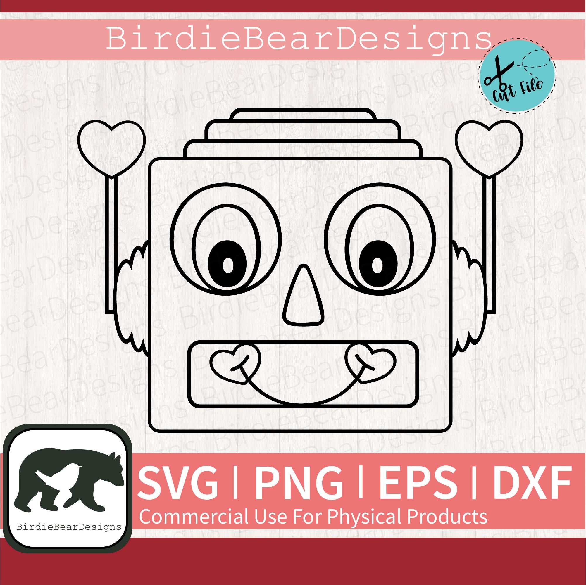 Robot SVG Valentine Coloring Svg Robot Coloring SVG | Etsy
