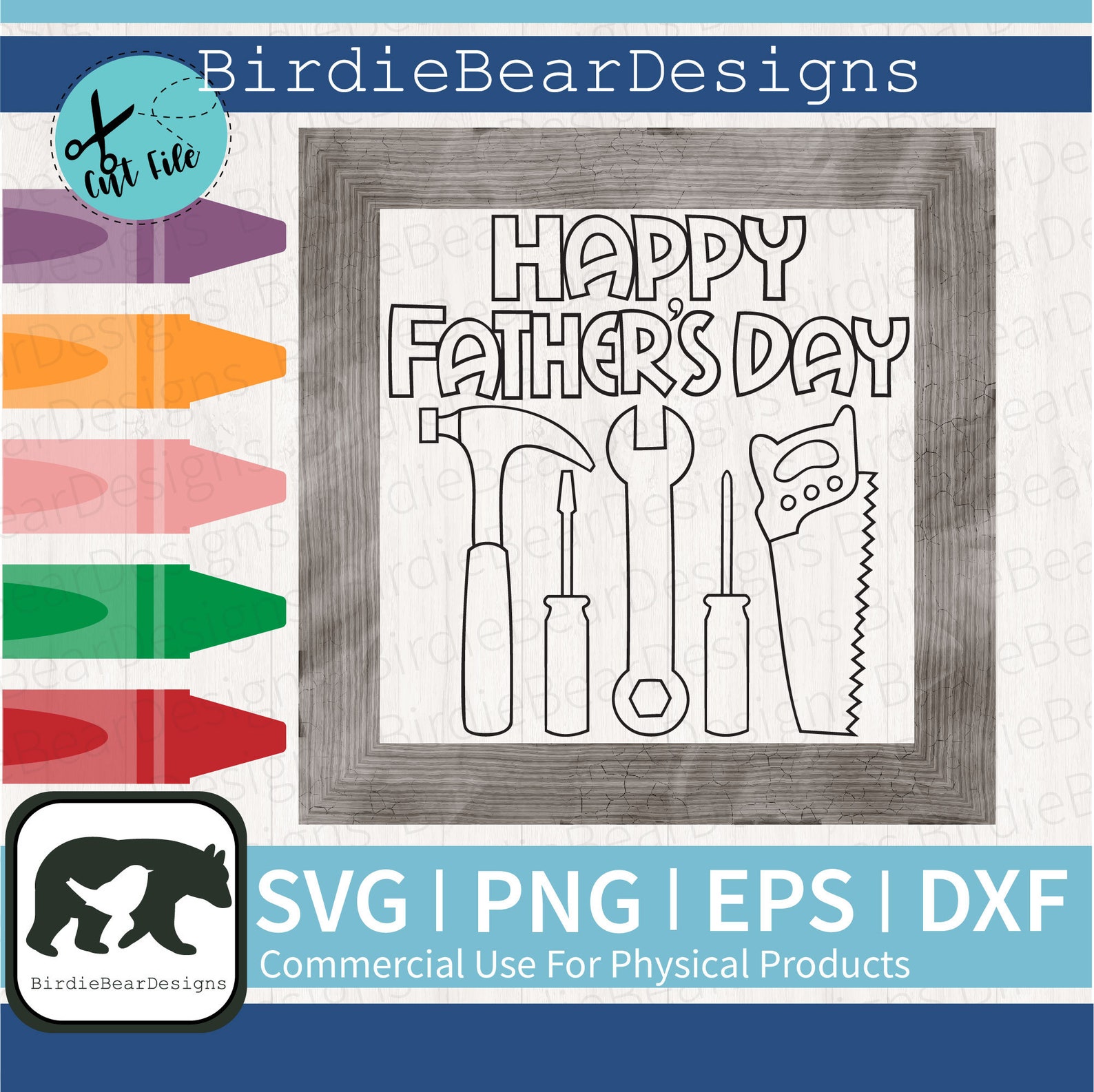 Fathers Day Coloring SVG Tools Svg Happy Fathers Day Svg | Etsy
