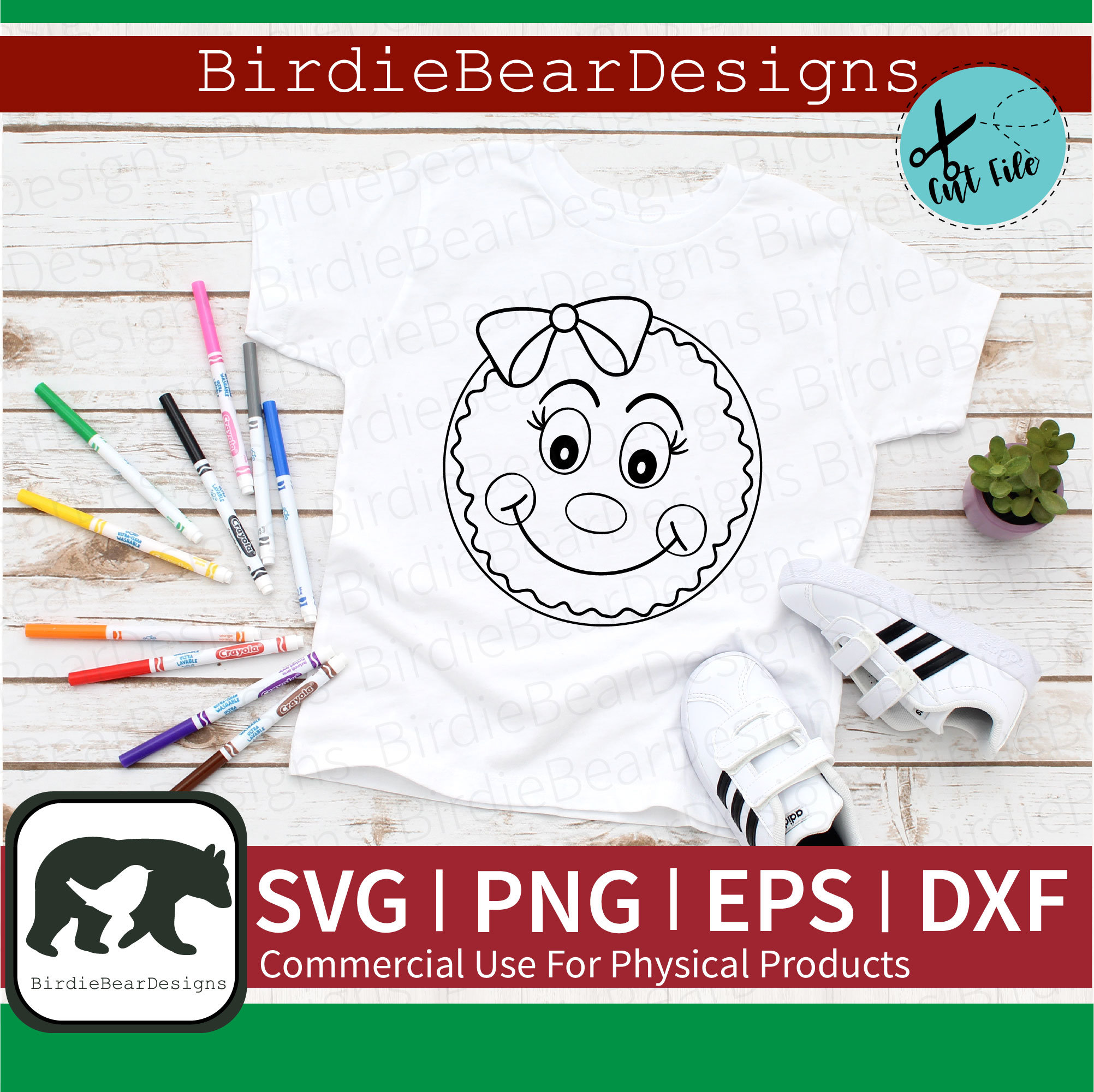 Gingerbread Face SVG - Girl Gingerbread Svg - Christmas Cookie Svg ...