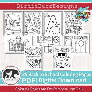 Back to School Coloring Pages, School Coloring Pages, School Supplies ...